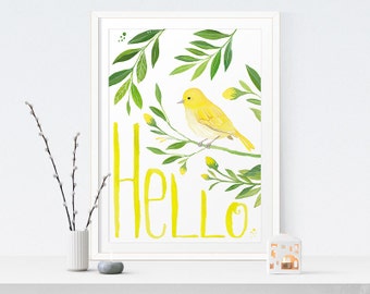 Bird welcome sign | Etsy