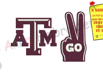 Aggies embroidery | Etsy