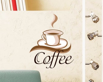 Coffee shop decals | Etsy