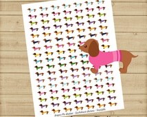 Unique dachshund sticker related items | Etsy