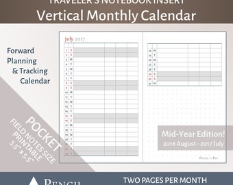 Items similar to Academic Year - 12 Month Tab Calendar - Vertical ...