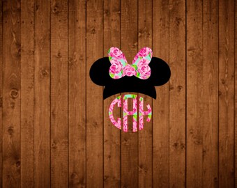 Unique minnie with monogram related items | Etsy