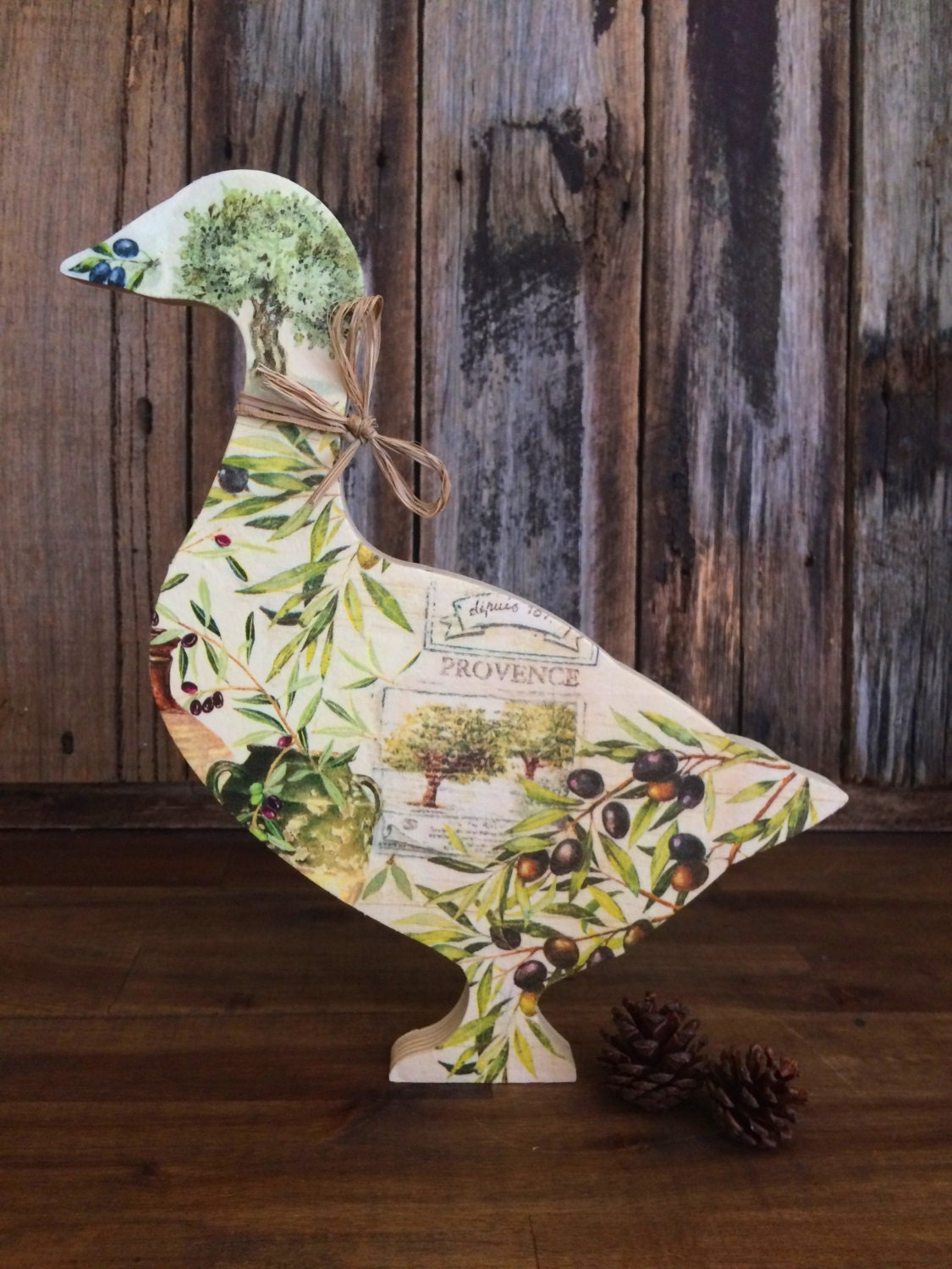 Wooden Goose Decoration French/ Provence theme