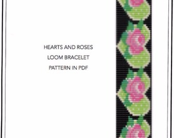 Bead loom pattern Pink cherry blossoms LOOM by KikisBeadArts