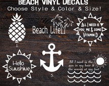 Unique coastal wall decal related items | Etsy