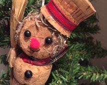 Unique cork snowman related items | Etsy