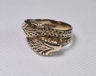 Gold snake ring | Etsy
