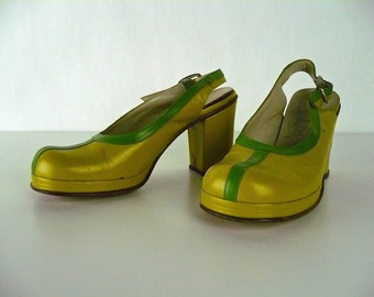 Lime green shoes | Etsy