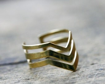 Double arrow ring | Etsy