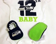 Unique seahawks baby shower related items | Etsy
