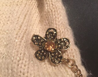 Sweater Pins: Shells with Crystals