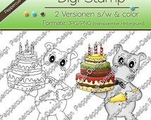 Popular items for hippo stamp on Etsy