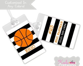 Basketball bag tag | Etsy