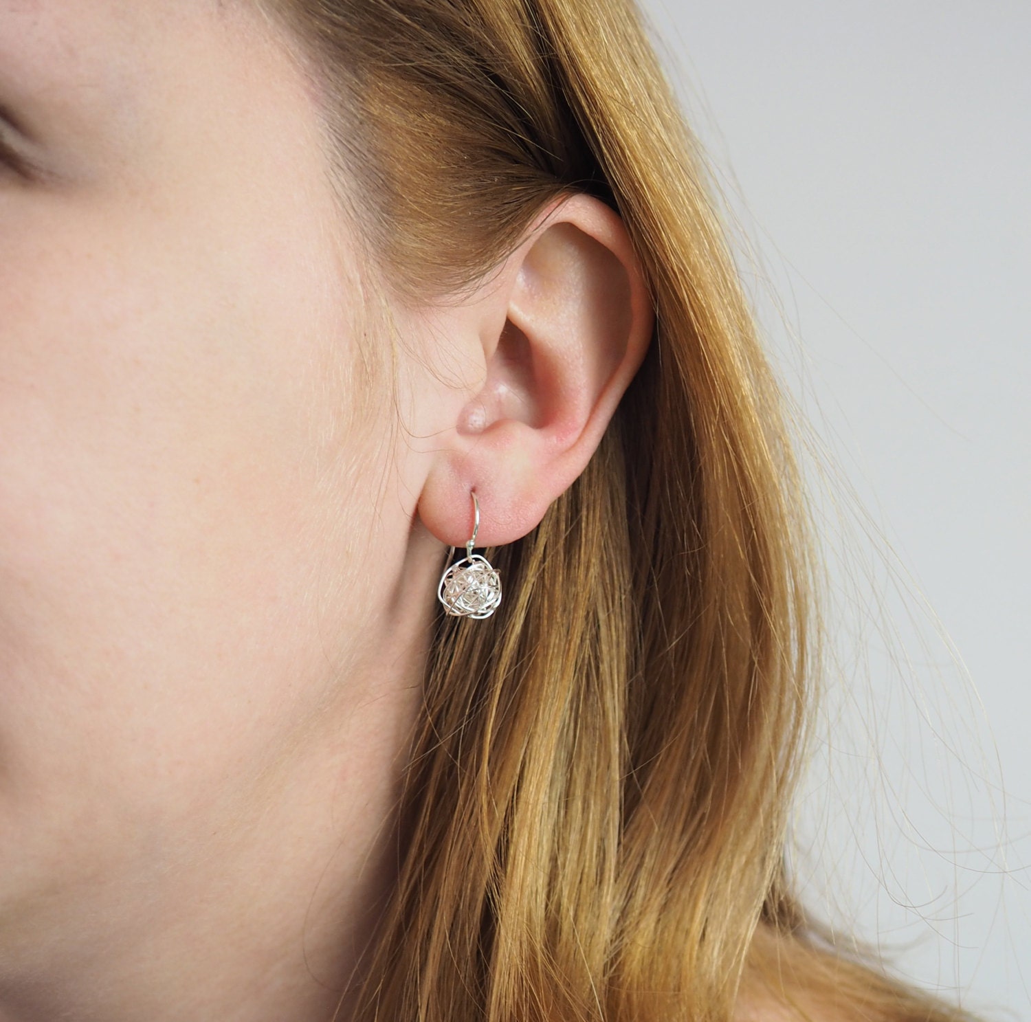 Sterling Silver Knot Earrings Tie The Knot Earrings