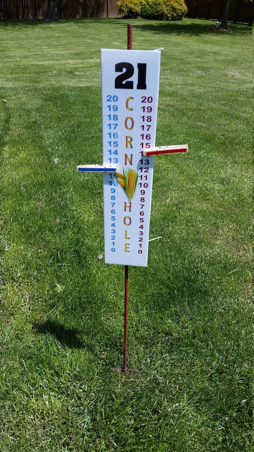 Cornhole Scoreboard Score Keeper Full Color Corn