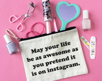 Funny makeup bag | Etsy