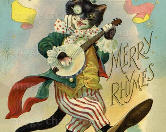 Unique banjo cat related items | Etsy