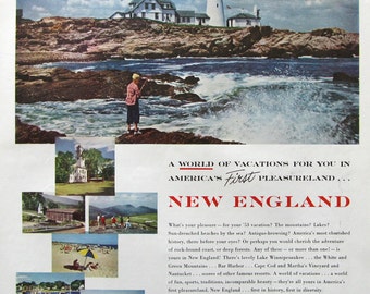 New england poster | Etsy