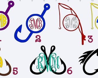 Fish hook decal | Etsy