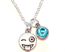 Unique emoji necklace related items | Etsy