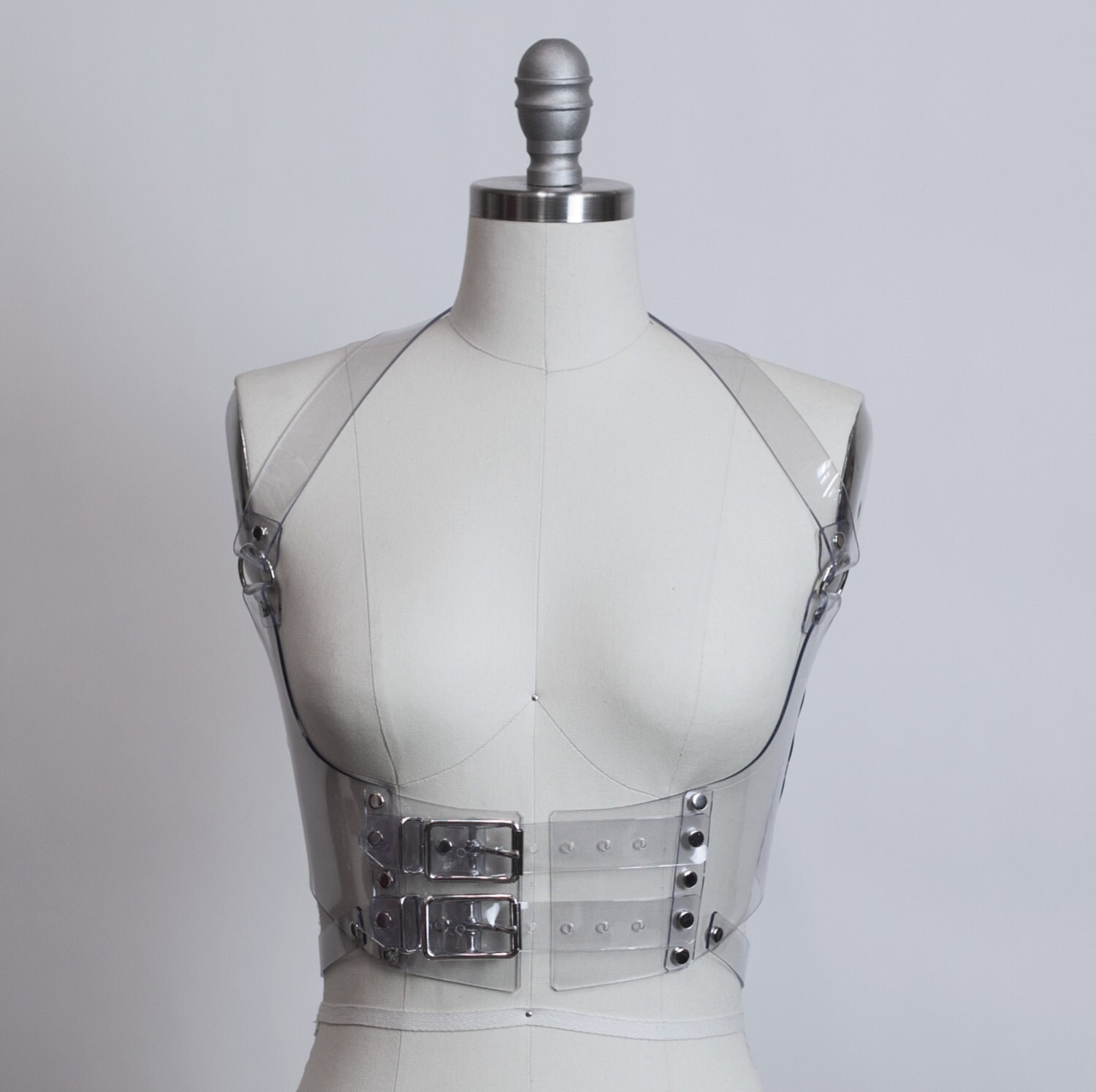 ROGUE VEST HARNESS Clear Pvc Harness Leather Translucent