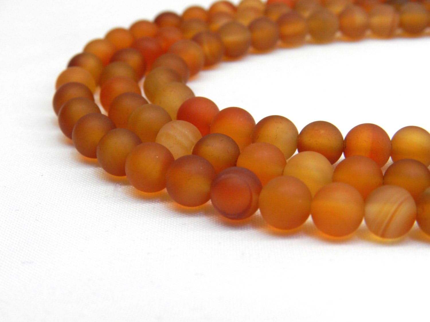 Natural Carnelian Beads Matte Beads Orange Carnelian