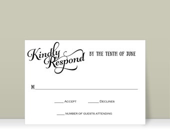 Response card | Etsy