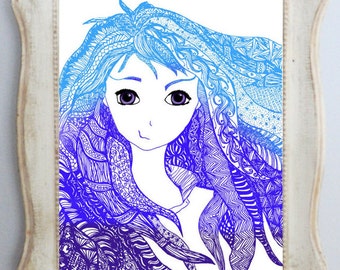 Zentangle hair | Etsy