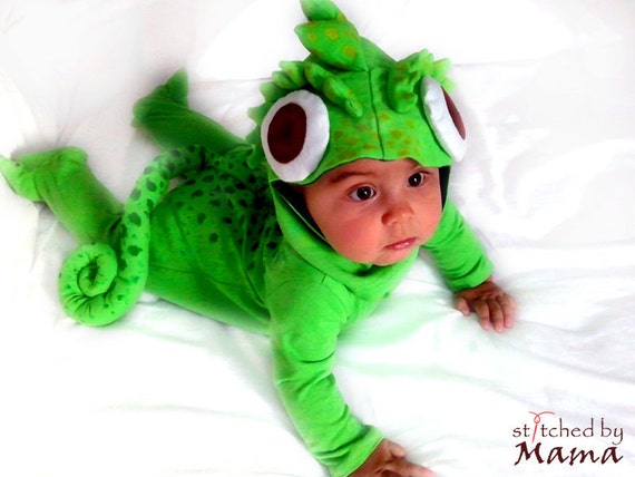 Rapunzel's Chameleon Pascal inspired baby costume