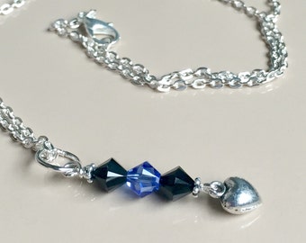 Blue crystal chain | Etsy