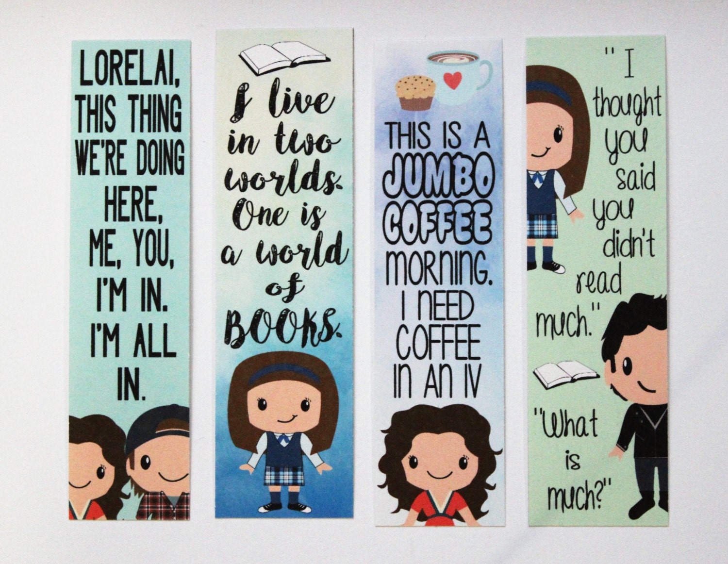 Set Of 4 Gilmore Girls Quote Bookmarks