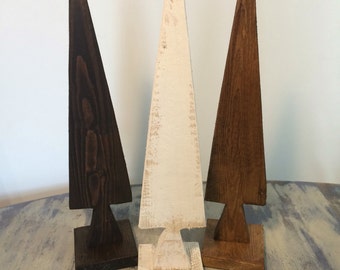 Wood tree ornaments | Etsy