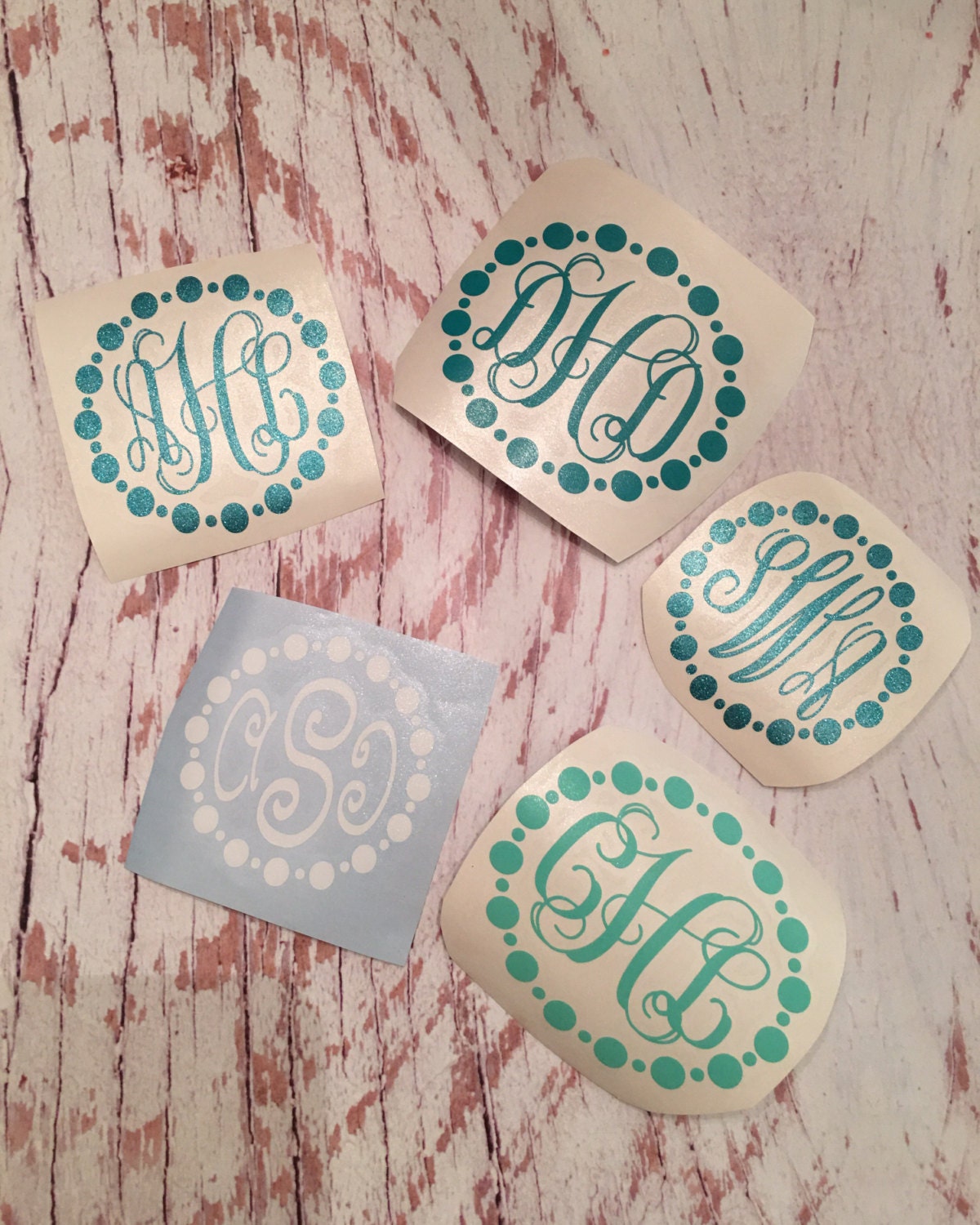Cup Decal / Yeti Cup Monogram Decals / Decals / sticky decal