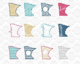 Minnesota outline | Etsy