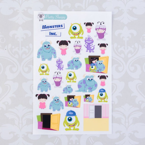 Monsters Inc Stickers by PrettySheepy on Etsy