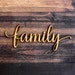 Family Script Word Wood Sign-Wood Sign Art Gallery Wall