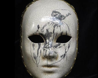 Masquerade Mask Hand Painted Full Face by AtelierMaregaMask