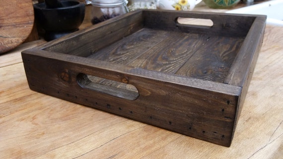 Rustic Breakfast Tray / Handmade Wooden Tray Pallet Wood
