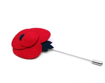 Poppy lapel pin | Etsy