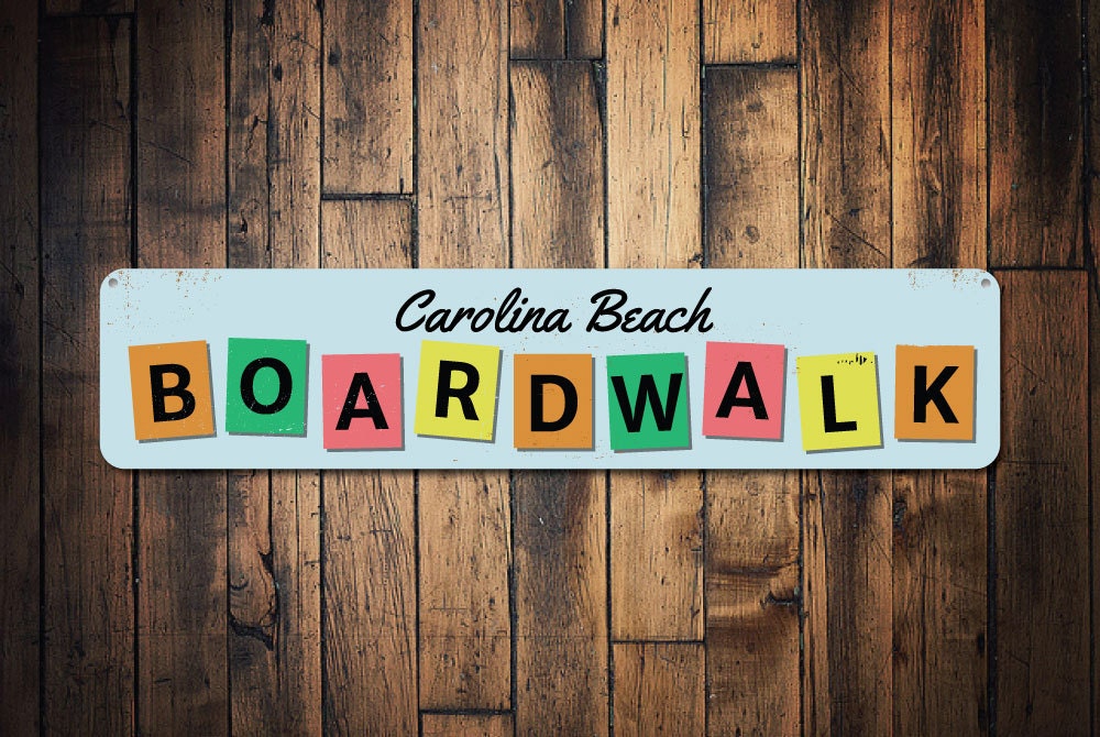 Boardwalk Sign Personalized Location Beach House Sign Custom