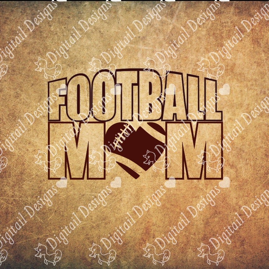 Football Mom Word Art SVG PNG DXF Eps Fcm Ai Cut