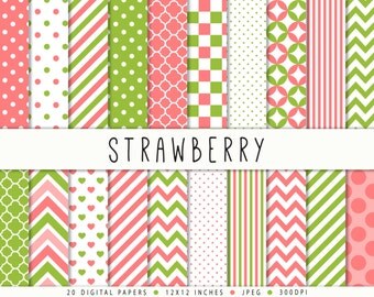 Items similar to Digital Collage Sheet Green Polka Dot Printable ...