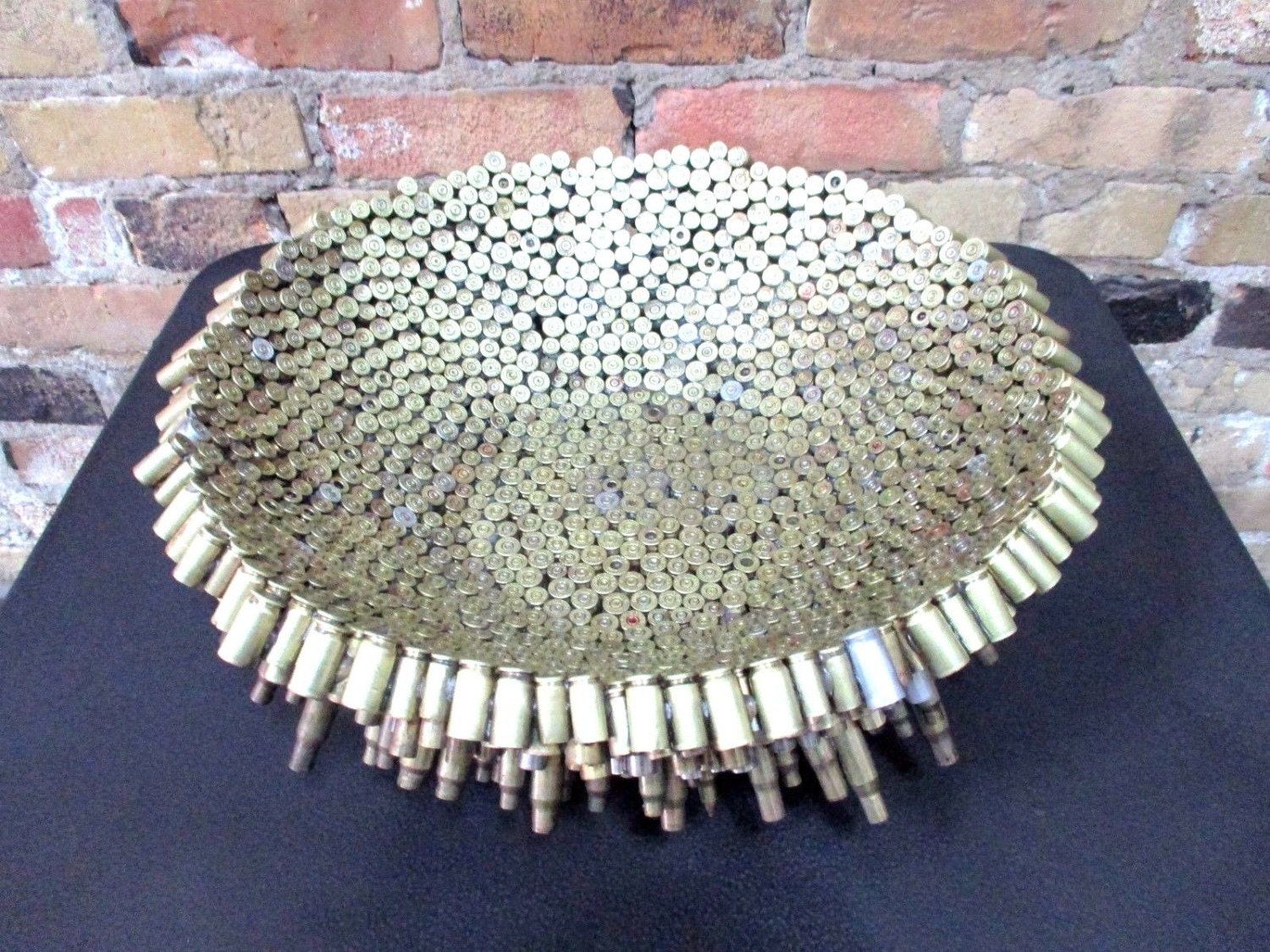 LARGE 16 Bullet Casing BOWL Modern Table by ReclaimedOriginal