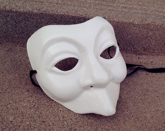 Plain white mask | Etsy