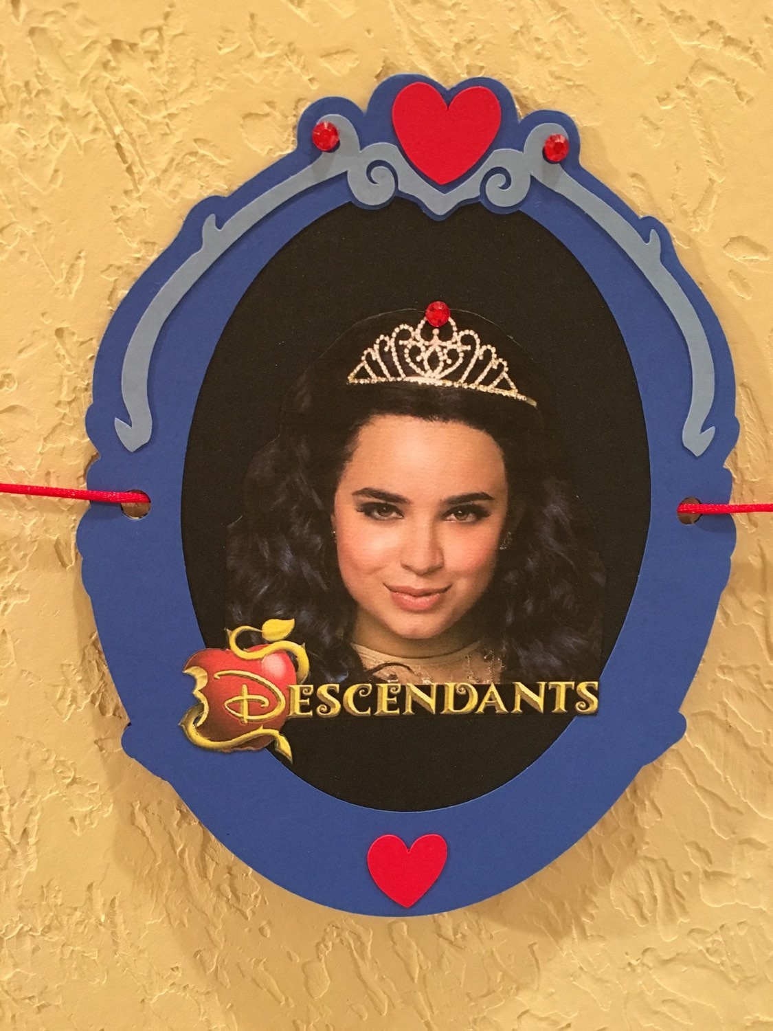 Descendants inspired Evie Mirror Happy Birthday banner party
