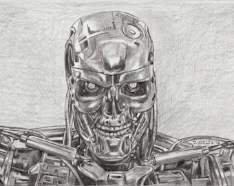 Terminator drawing | Etsy