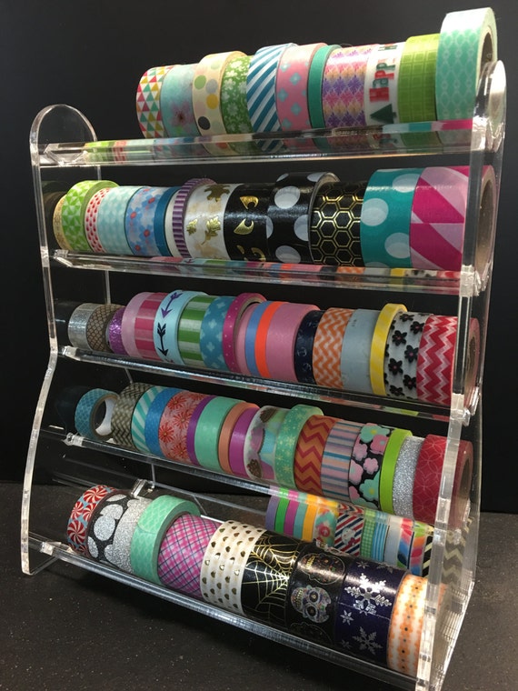 Items similar to Acrylic Washi Tape Rack / Stand / Holder / Organizer ...