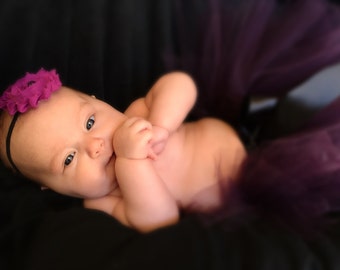 Items similar to Newborn Tutu Set - Fabric and Tulle Tutu and Matching ...
