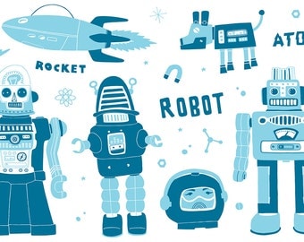 Robots clipart | Etsy