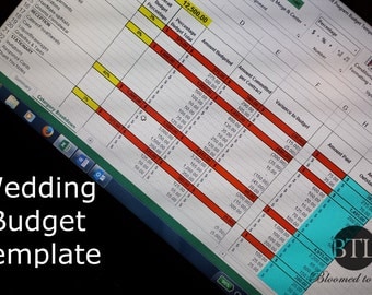 Simple Wedding Budget Worksheet Printable and Editable for